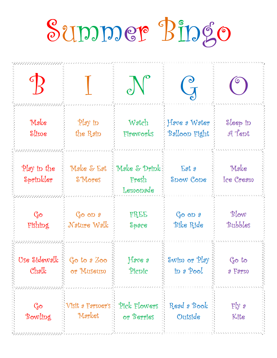 Let s Play Summer Bingo Our Military Life Blog