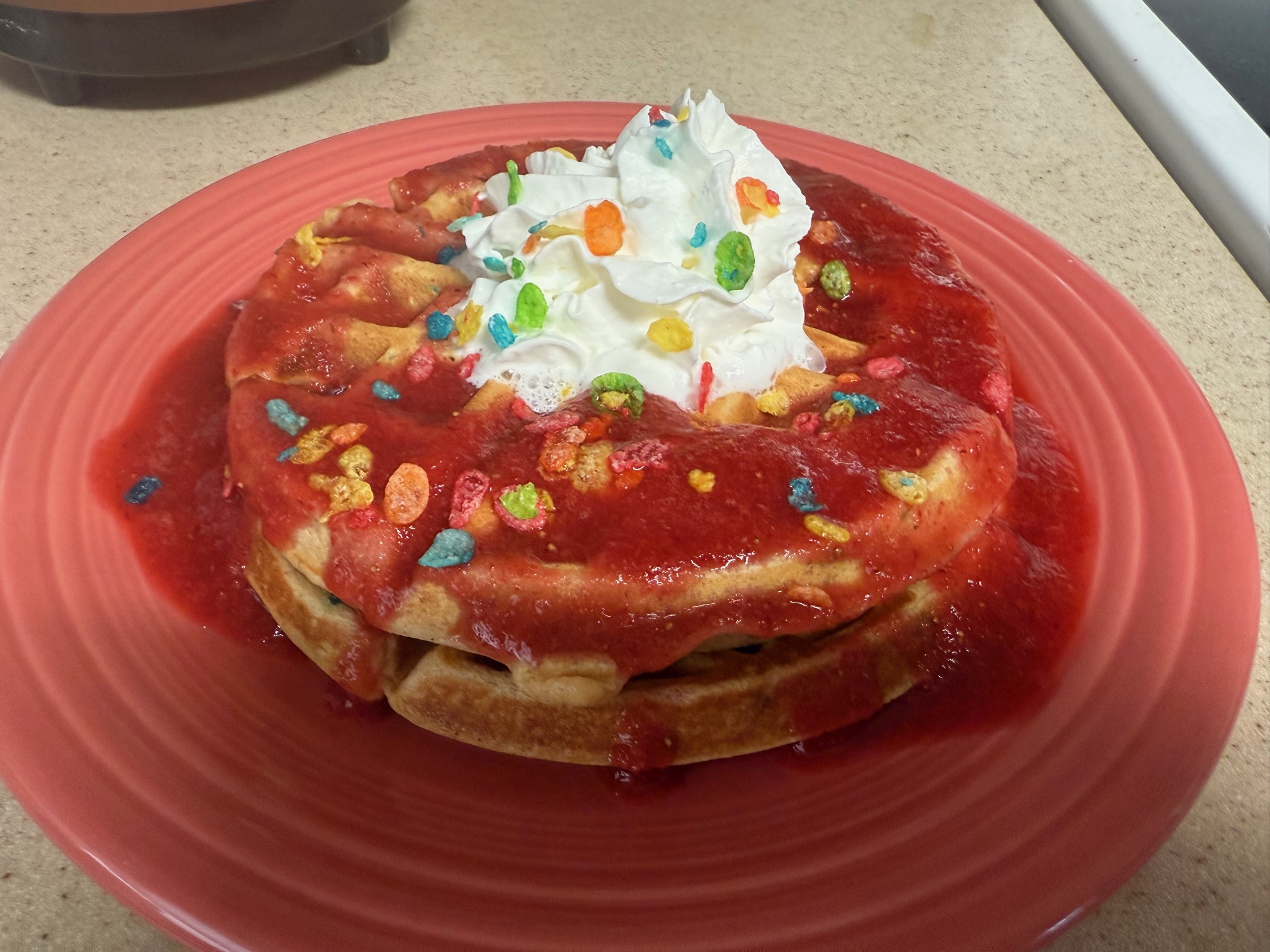 Fruity Pebbles Waffles – Our Military Life Blog