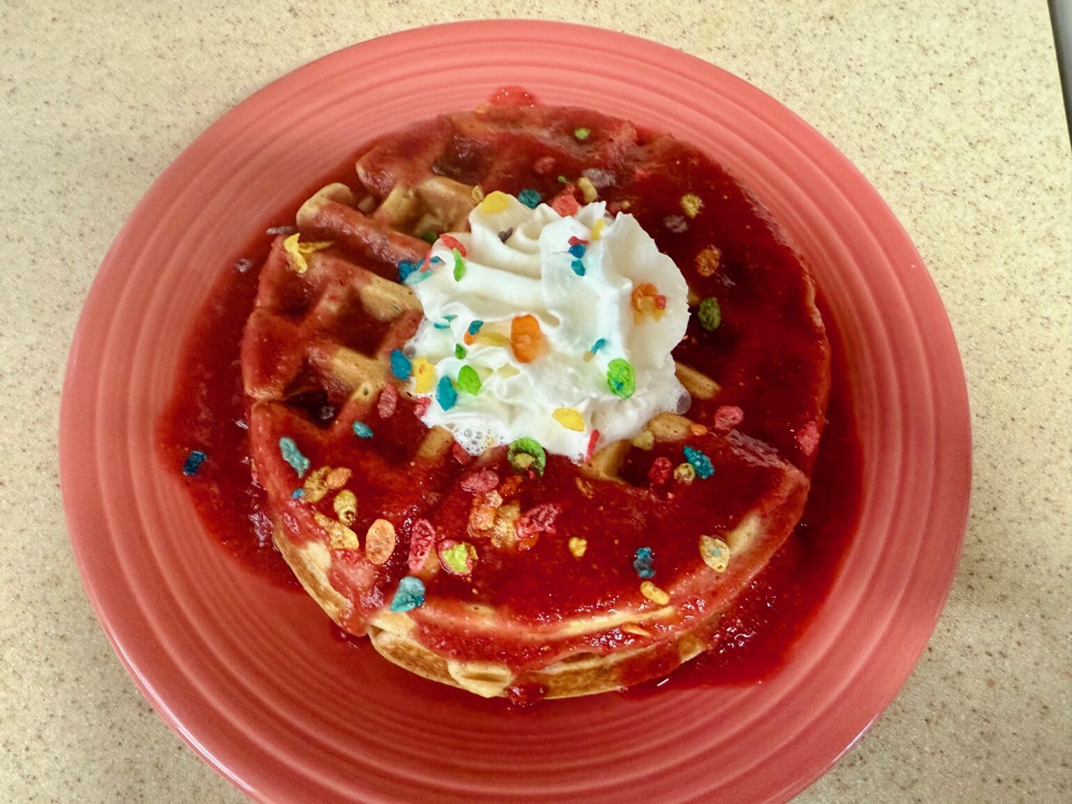 Fruity Pebbles Waffles – Our Military Life Blog